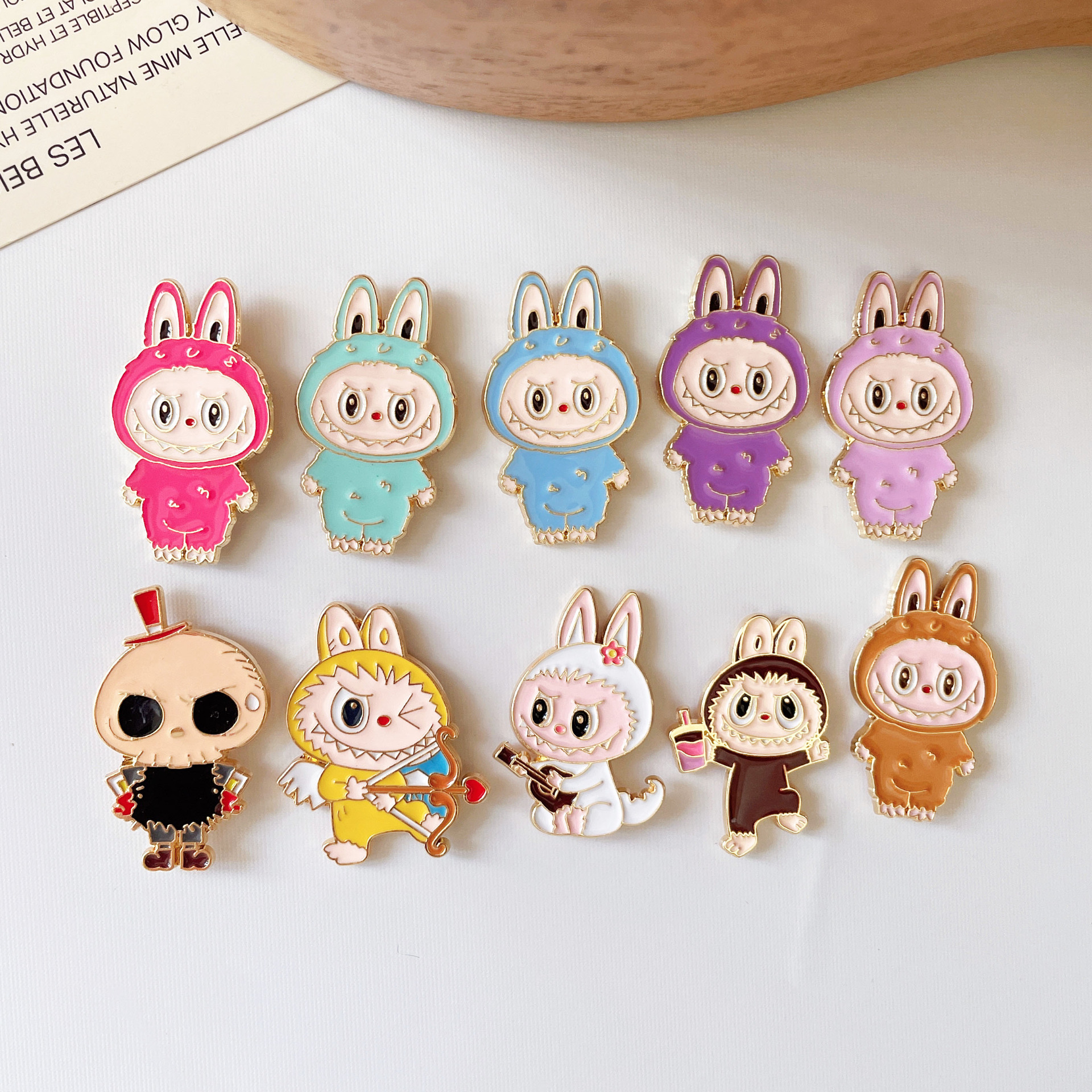 Labubu Cartoon Metal Badge Pins