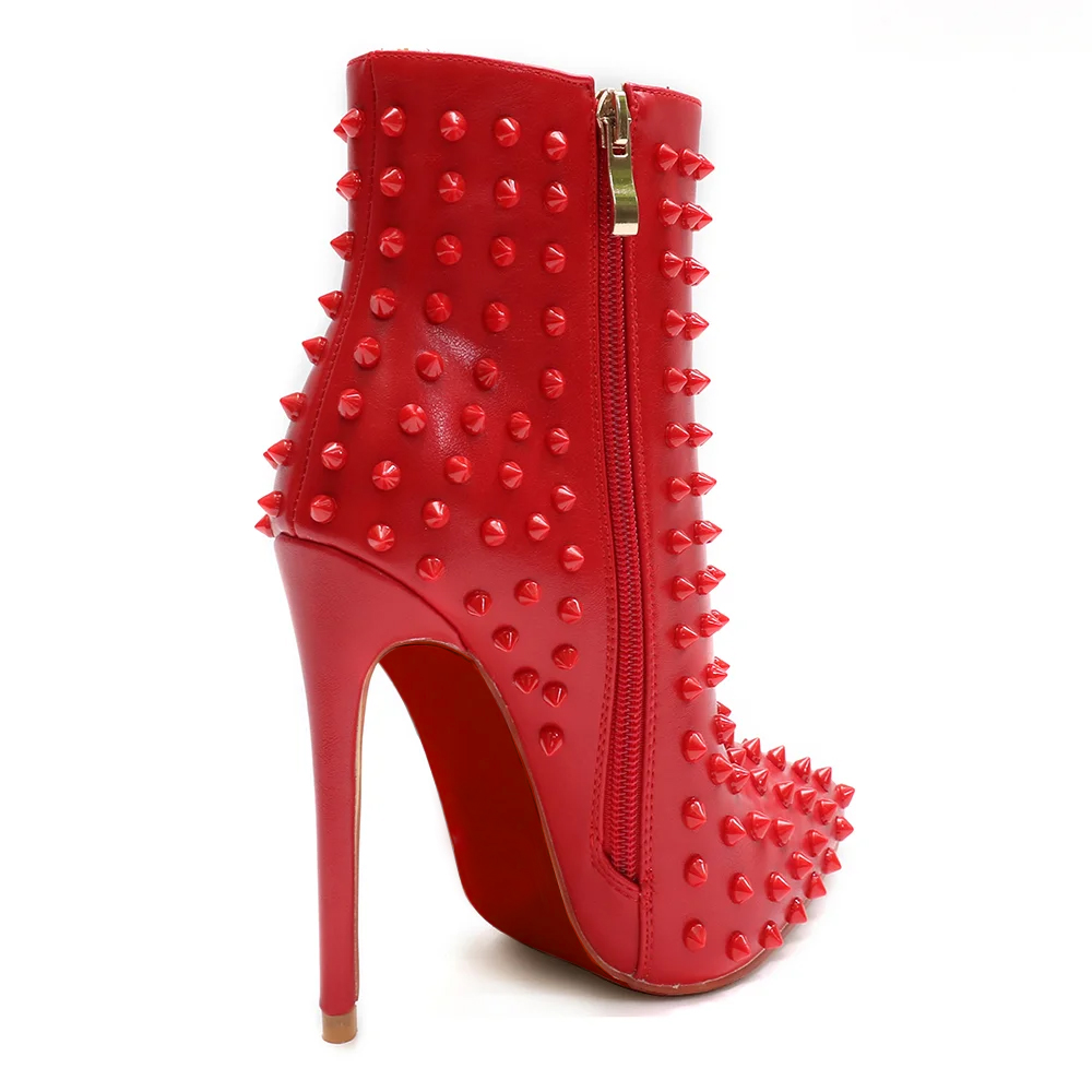 Red Bottom Ankle Boots