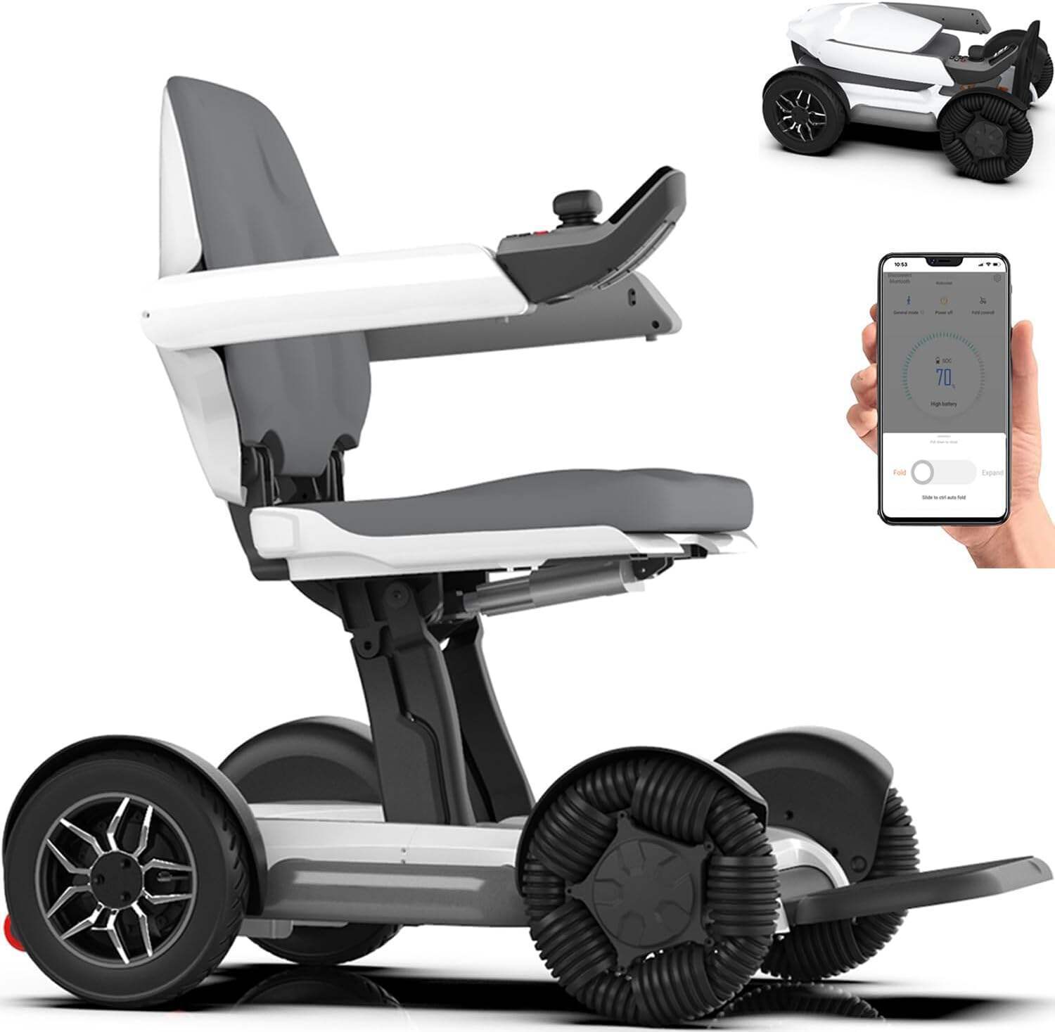 Power Electric Wheelchair for Adults 360°Intelligent Omnidirectional ...