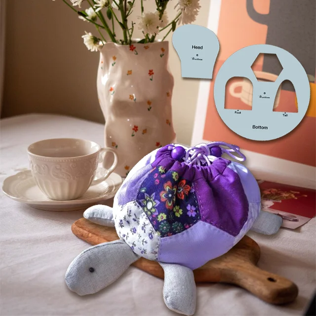 Sewing Turtle Patchwork Storage Bag Template Set - Include Tutorial