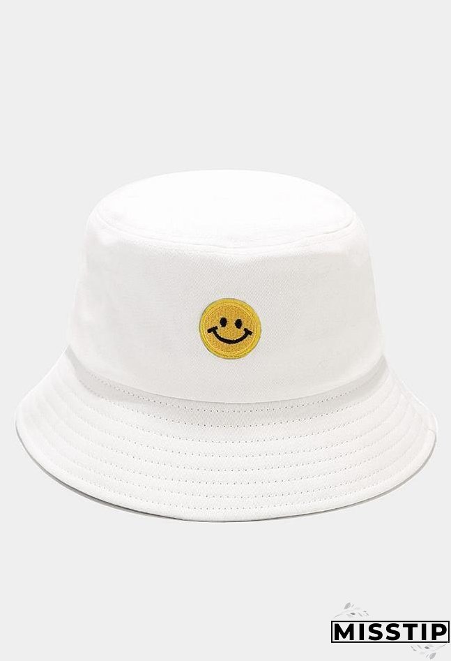 Smiley Patched Bucket Hat - MissTip