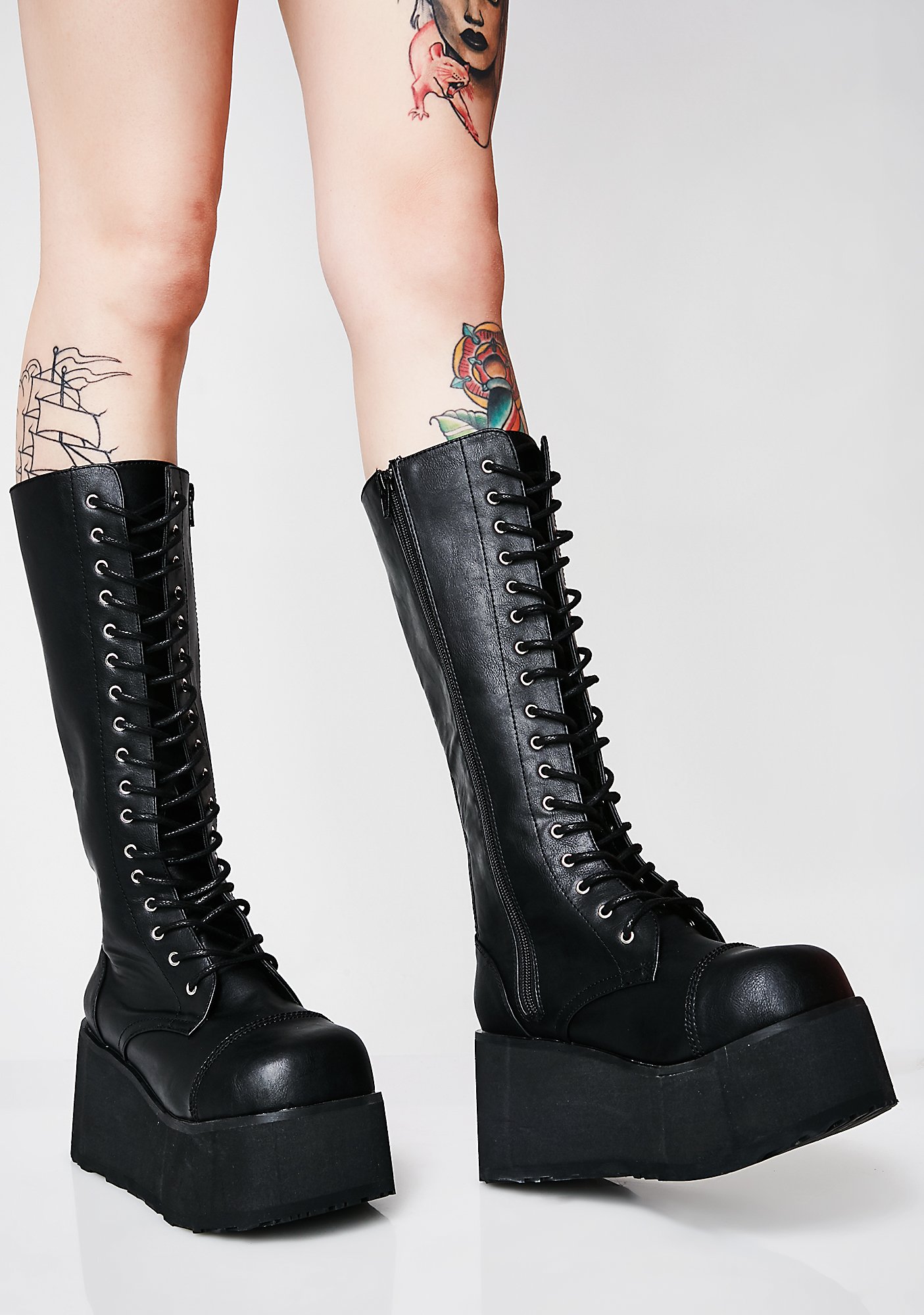 Stomp You Out Platform Boots