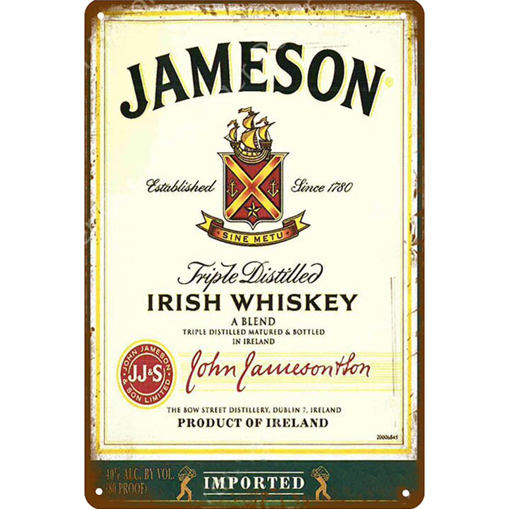 20*30cm/30*40cm - Jameson Irish Whiskey - Vintage Tin Signs/Wooden Signs