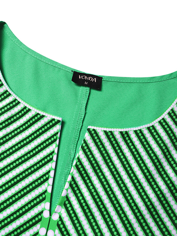 Plus Size Women Floral Print Notched Neck Maxi Dress