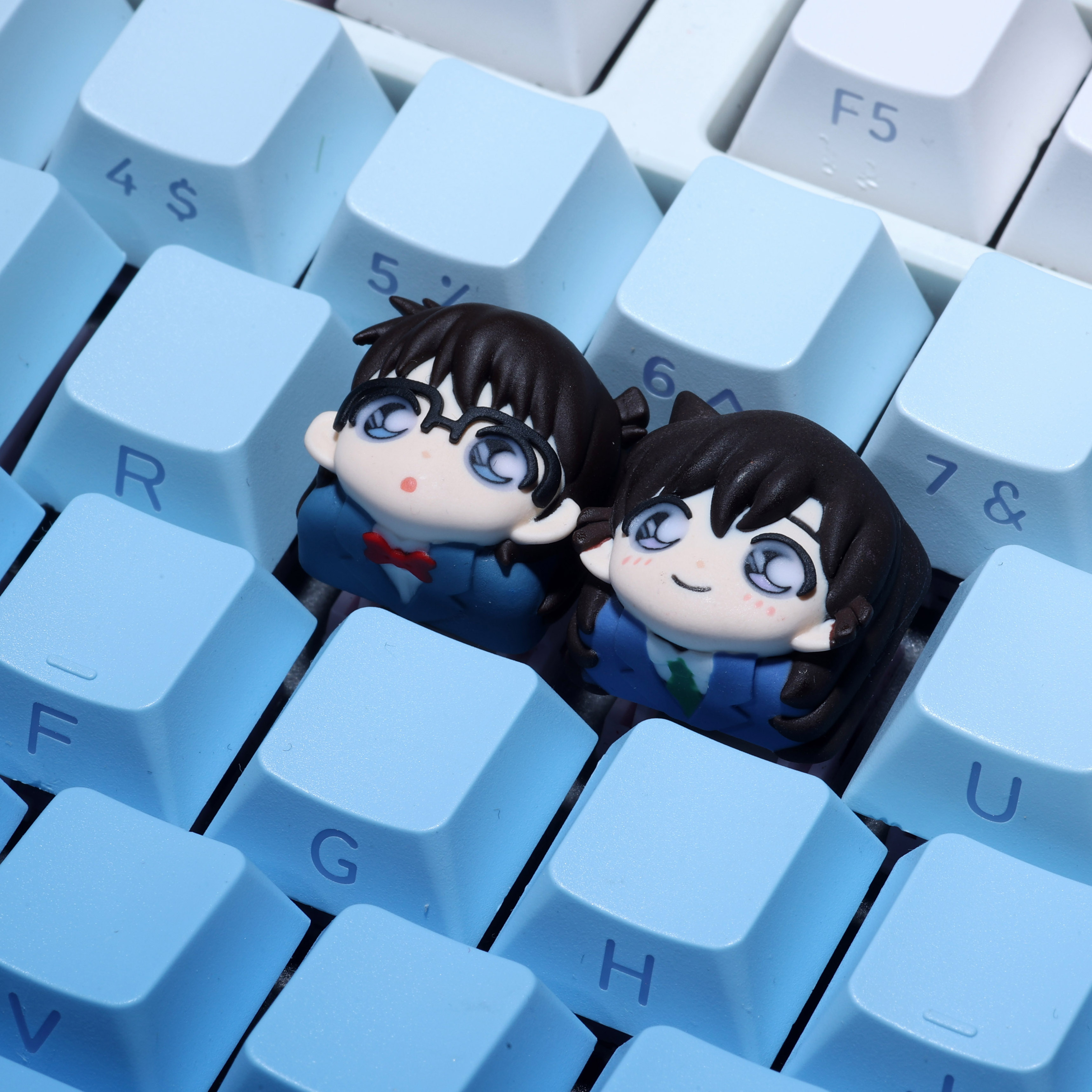 Detective Conan & Ran Mori Artisan Keycaps Axonkit