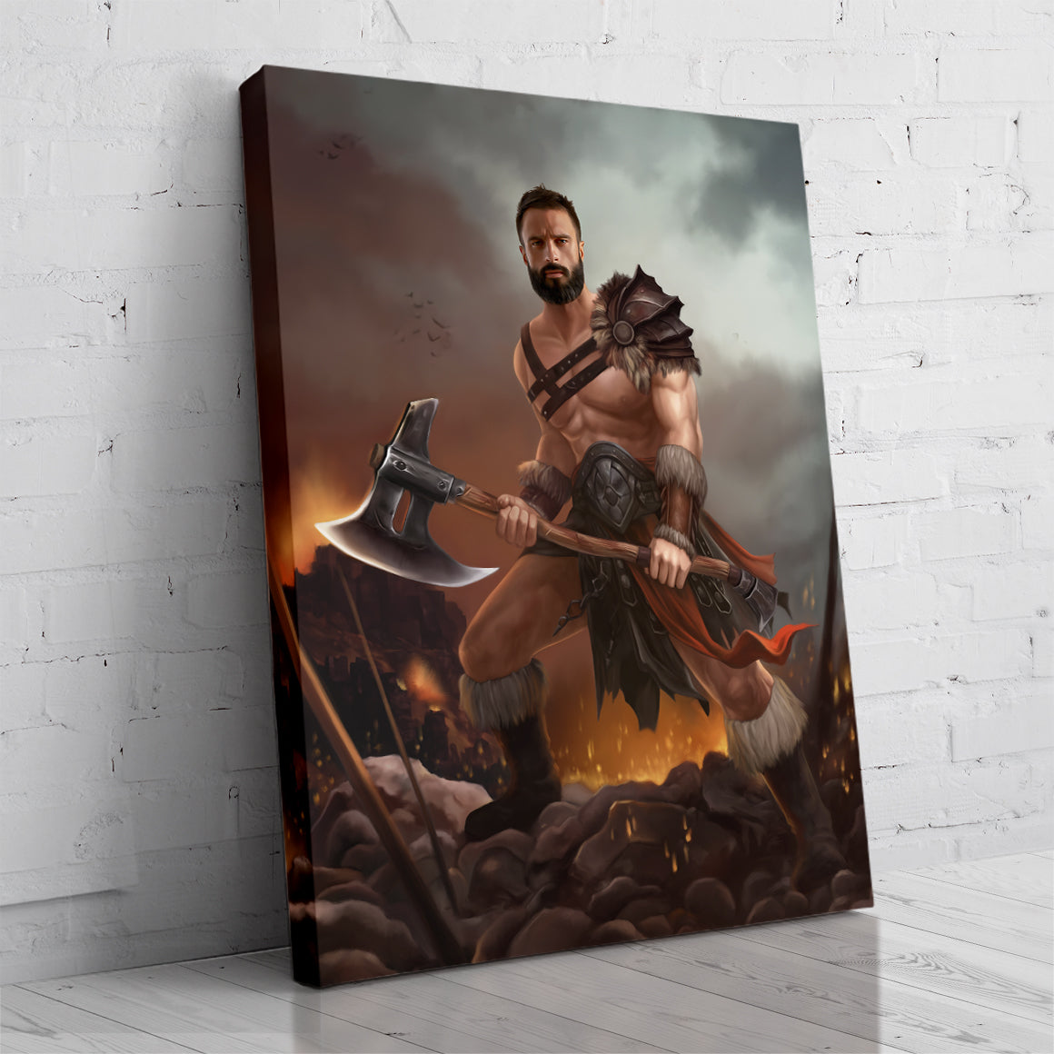 Custom Man Portrait from Photo for Father's Day Gifts - Barbarian