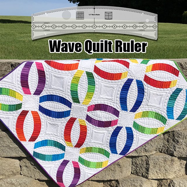 Wave Quilt Ruler - With Instructions