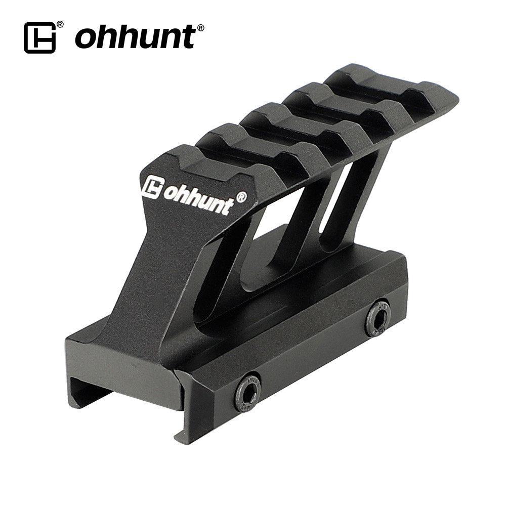 ohhunt® 1" 45 Degree See Through High Profile Picatinny Red Dot Riser Mount