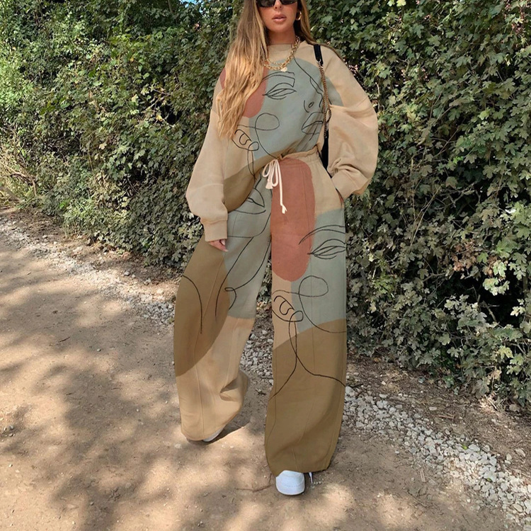 Streamlined Piped Wide-Leg Track Pants
