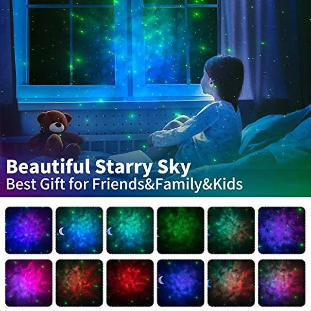 Laser Starry Sky Light Projector Projection Lamp Colorful Nebula Moon ...