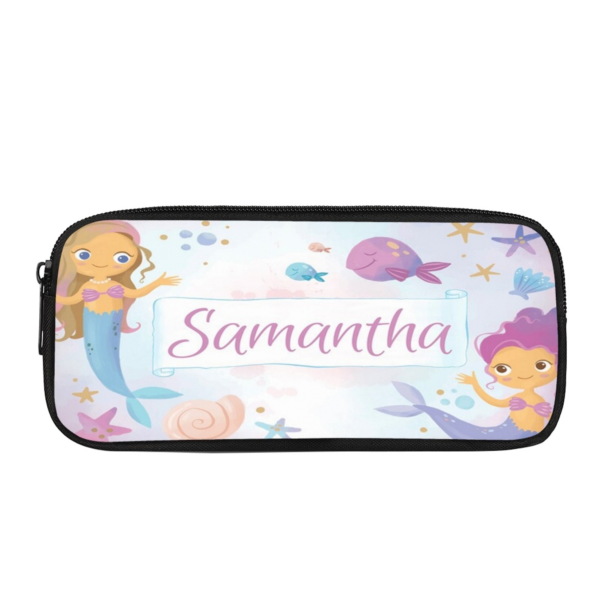 Personalized Mermaid Pencil Case, Customized Name Pen Case For Kids ...