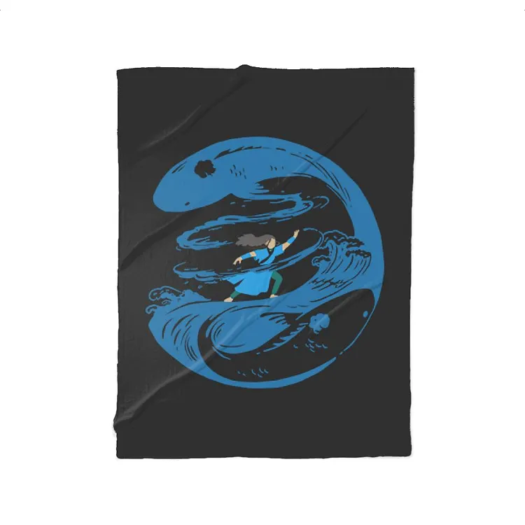 Waterbender Manipulating Water, Avatar: The Last Airbender Fleece Blanket