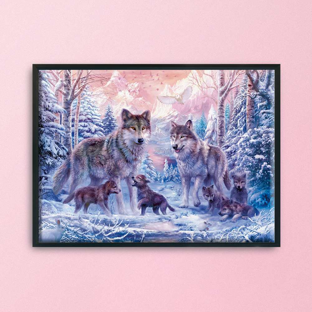 Wolf-14CT Counted Cross Stitch Kits (40*50CM) Decoration Ornaments Gift ...