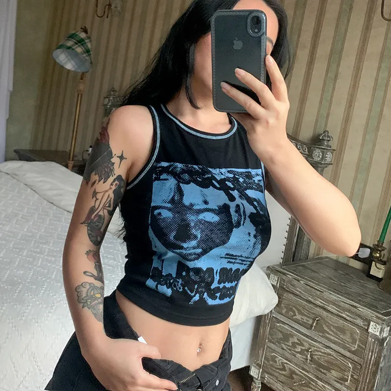 VINTAGE ABSTRACT PORTRAIT TANK TOP