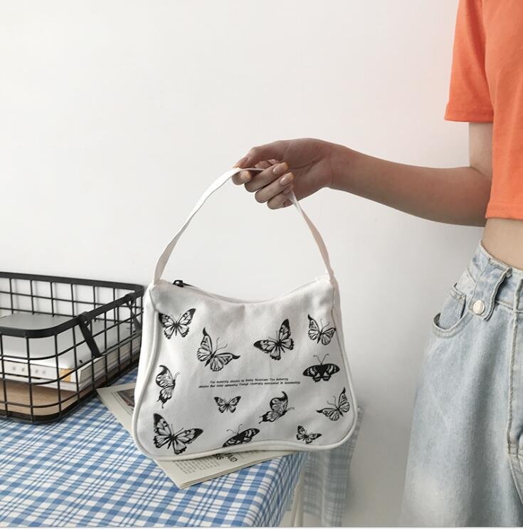 BUTTERFLY PRINT HANDBAG