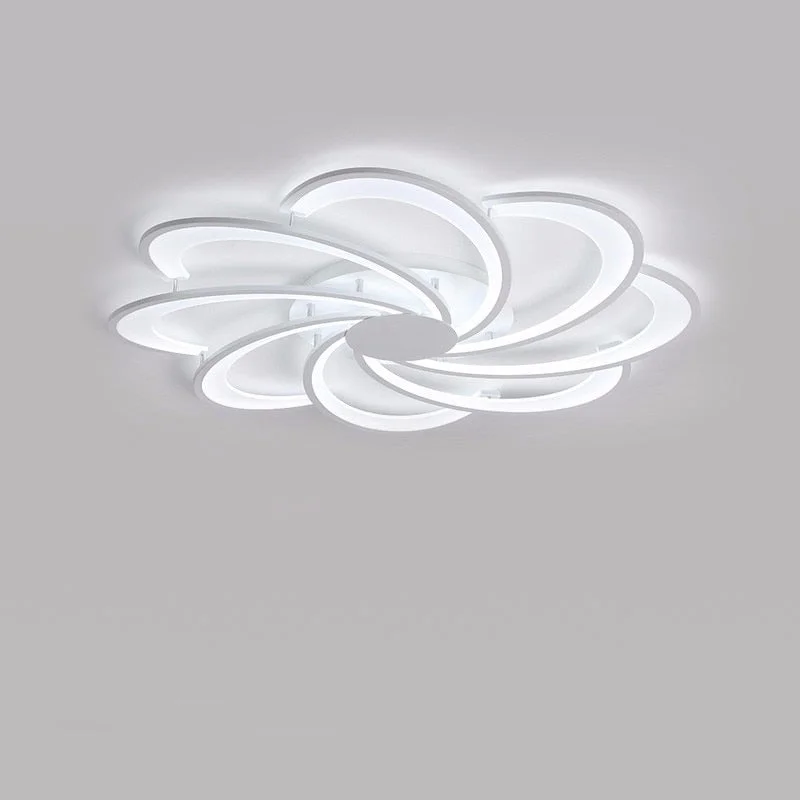Modern LED White Ceiling Light With Remote Control For Living Room Home ...