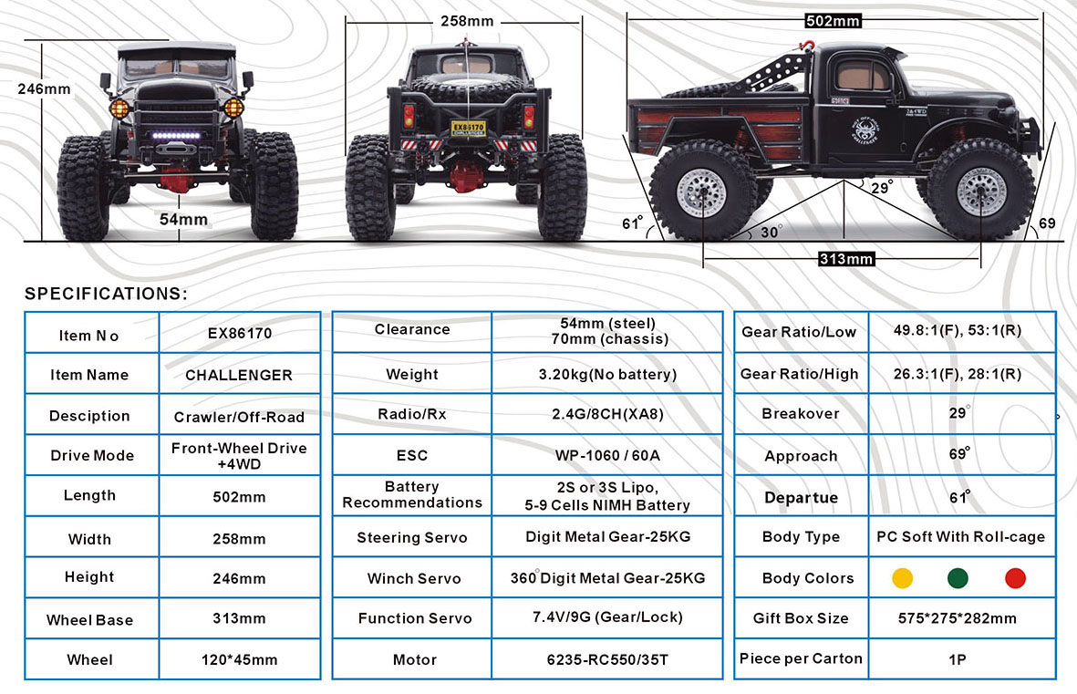 RGT CHALLENGER EX86170 2.4GHz RTR 1/10 RC Electric Remote Control Model ...