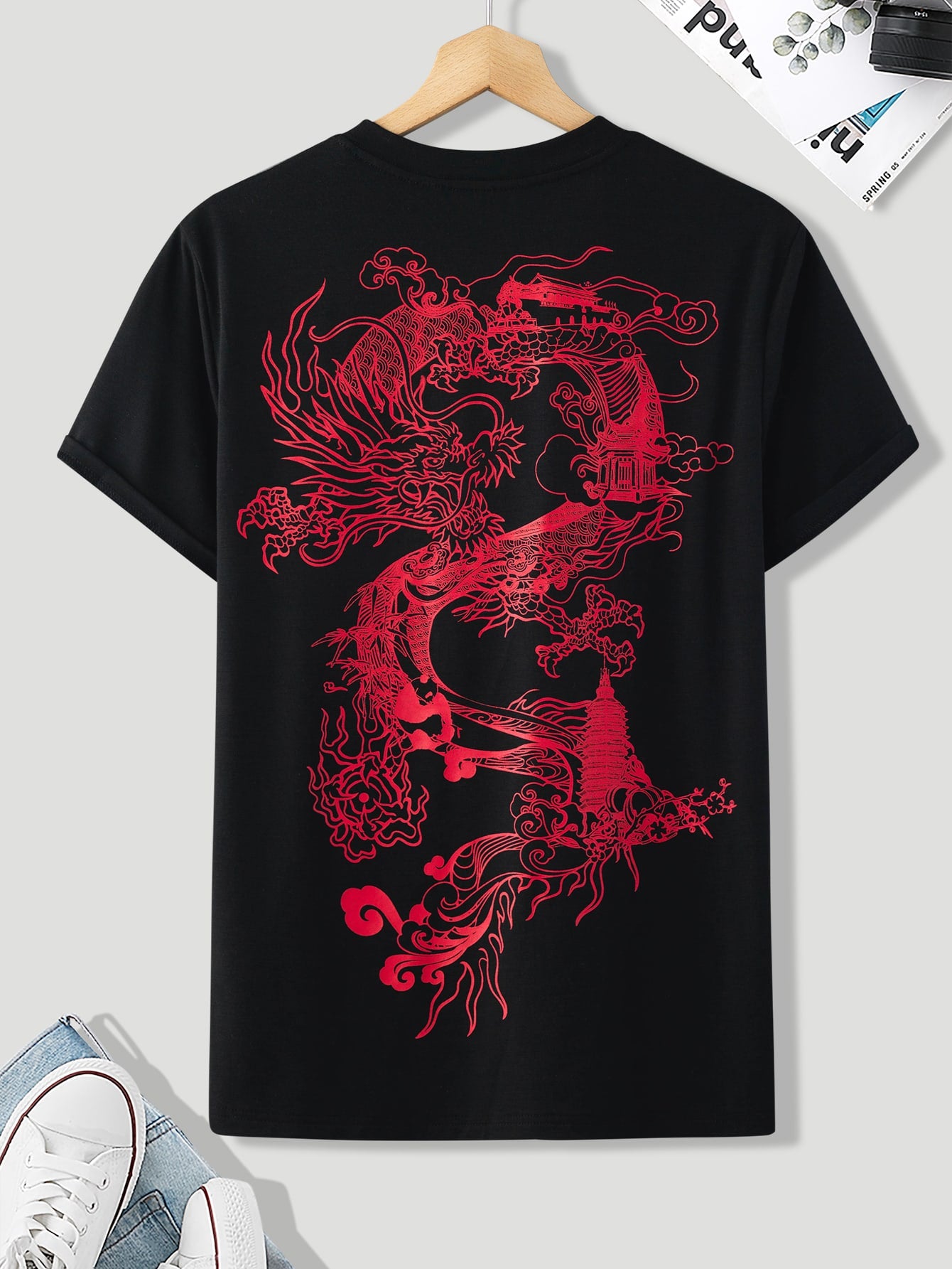 Men Dragon Graphic Tee