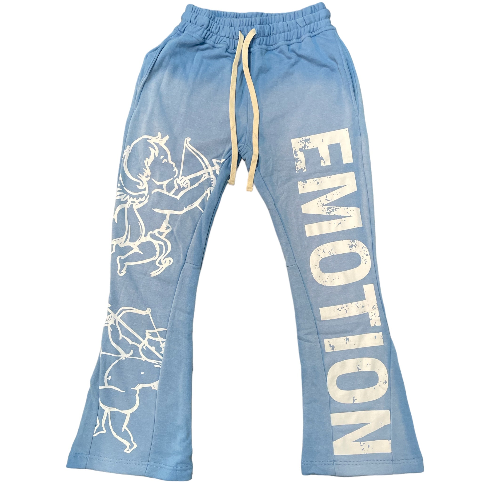 Blue “Cupid” Flare Sweatpants