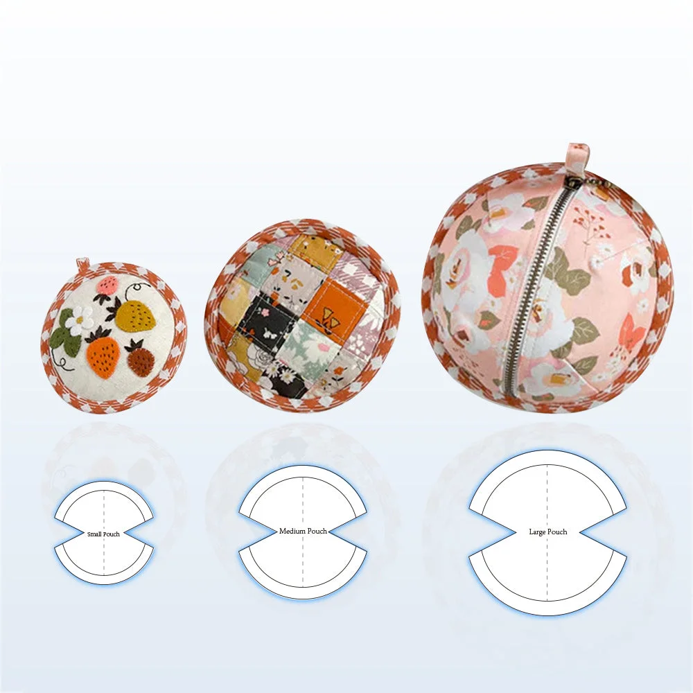 Cute Beetles Pouch Template Set / With Instructions