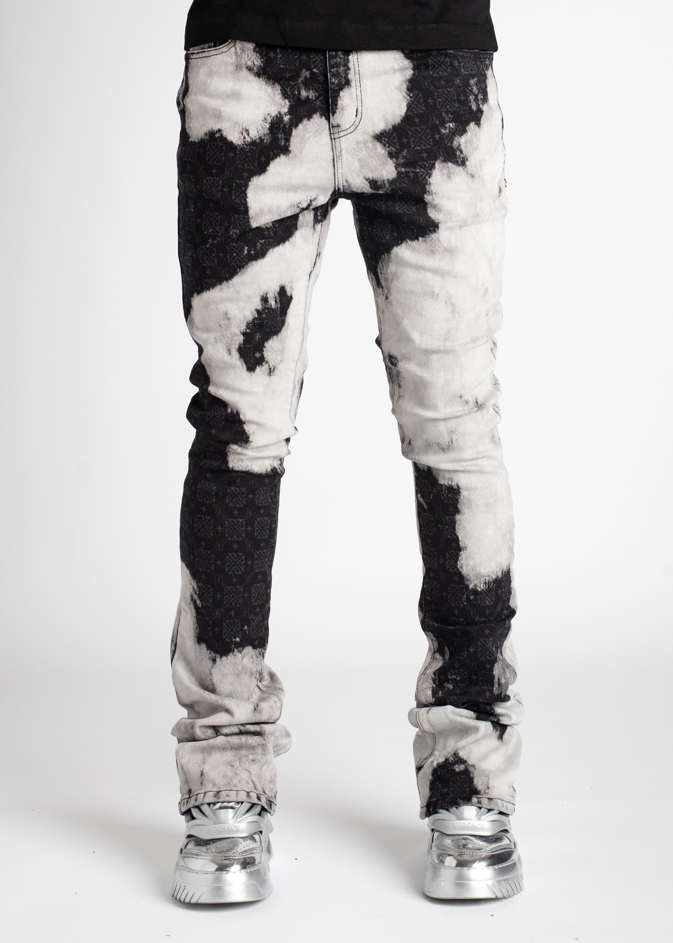 Obsidian Black Bleached Denim