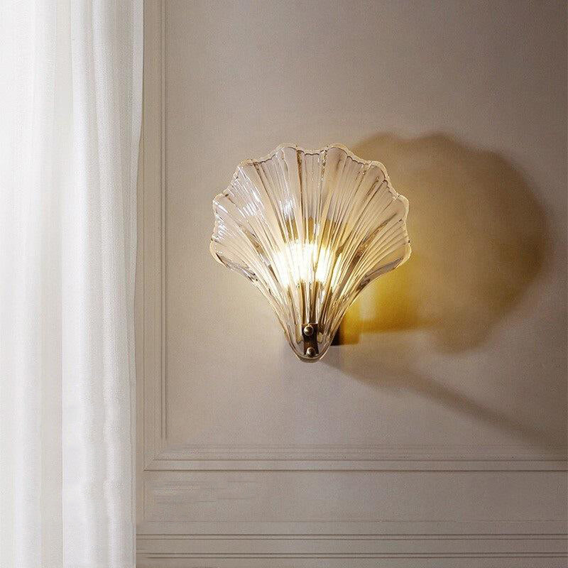 Shell wall lamp post modern light luxury bedroom bedside living room ...