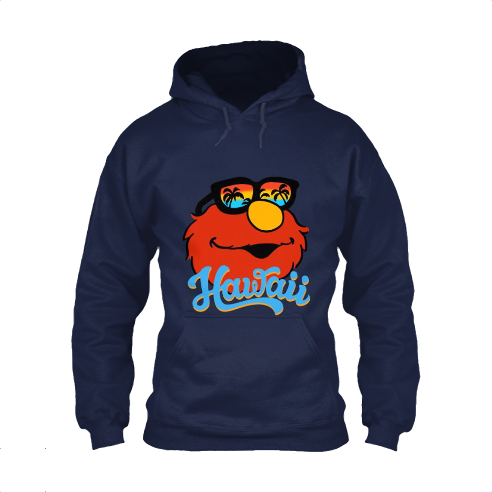 Elmo With Sunglasses In Hawaii, Sesame Street Classic Hoodie