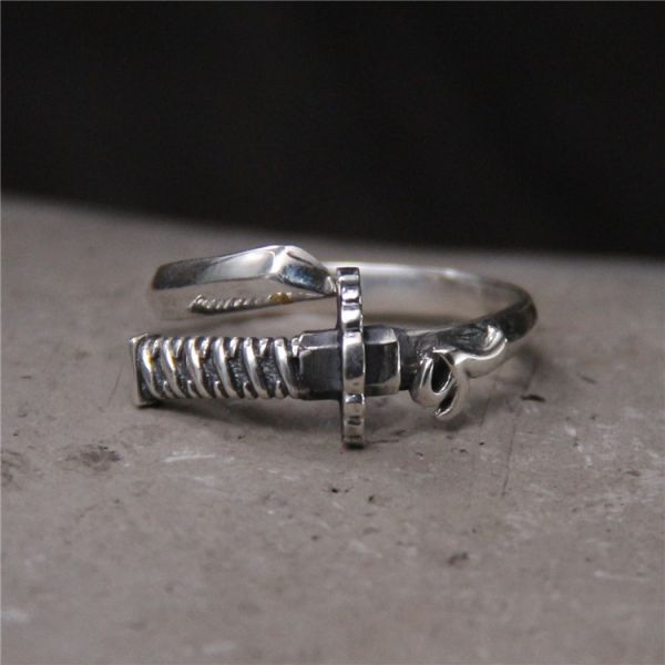 Sterling Silver Samurai Sword Ring