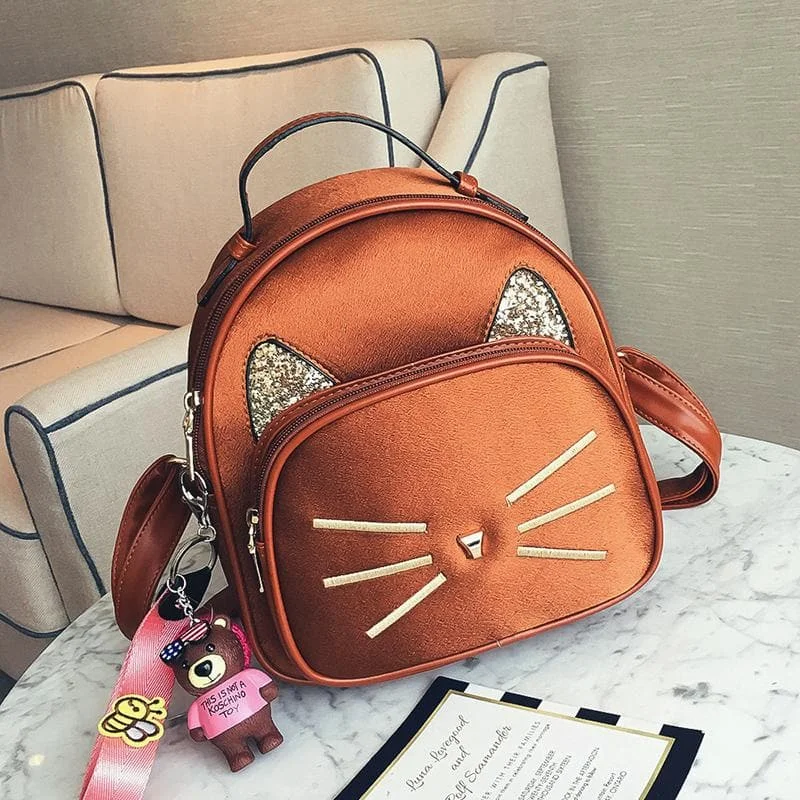 7 Colors Kawaii Glitter Cat Backpack SP1812128