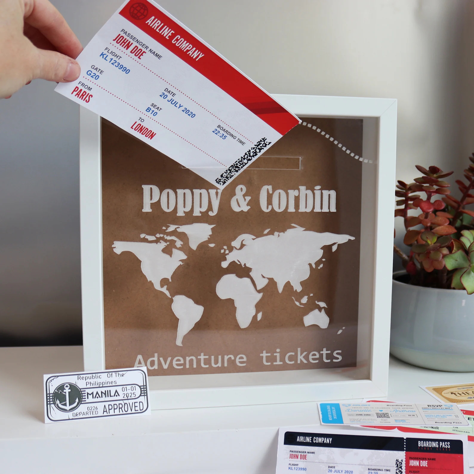Personalized Travel Ticket Collection Box