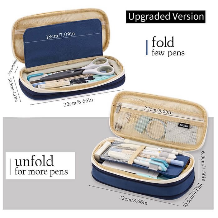 Large Capacity Pencil Case/ Stationery Organizer for School & Office