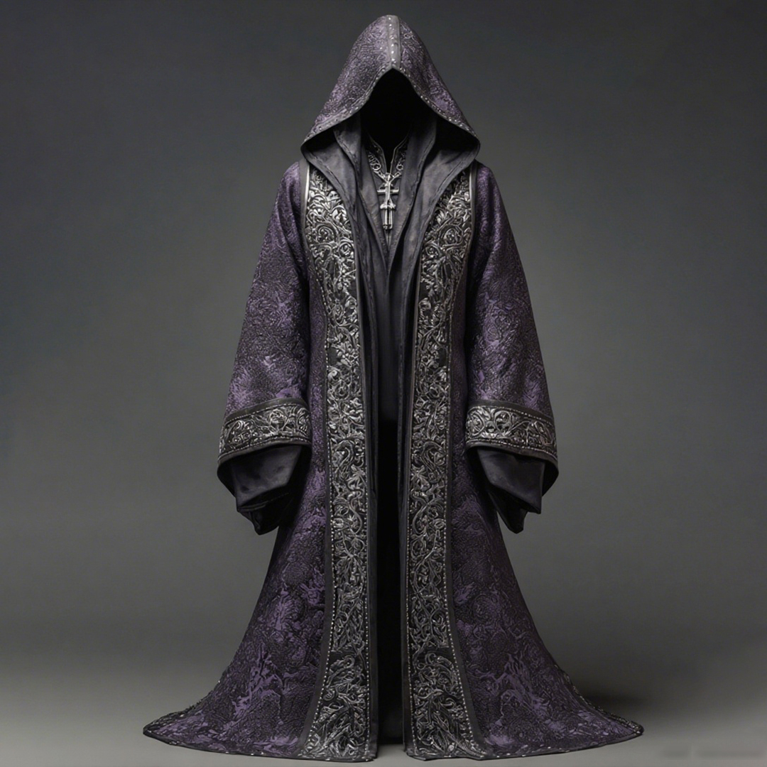 Dravoks Men's Viking-themed Skull Embroidered Cape