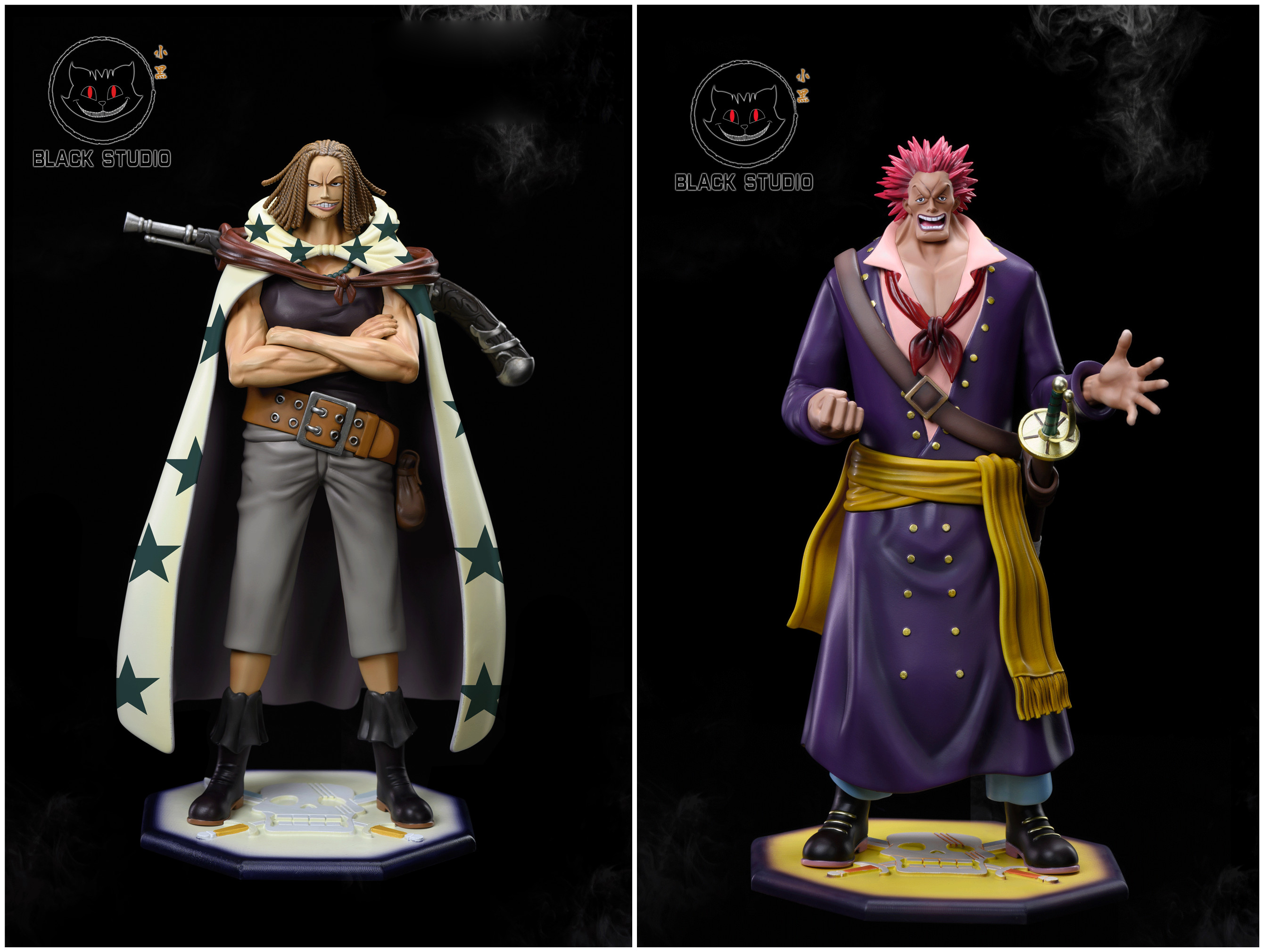 Red Hair Pirates Yasopp & Rockstar - ONE PIECE Resin Statue - Black Studios
