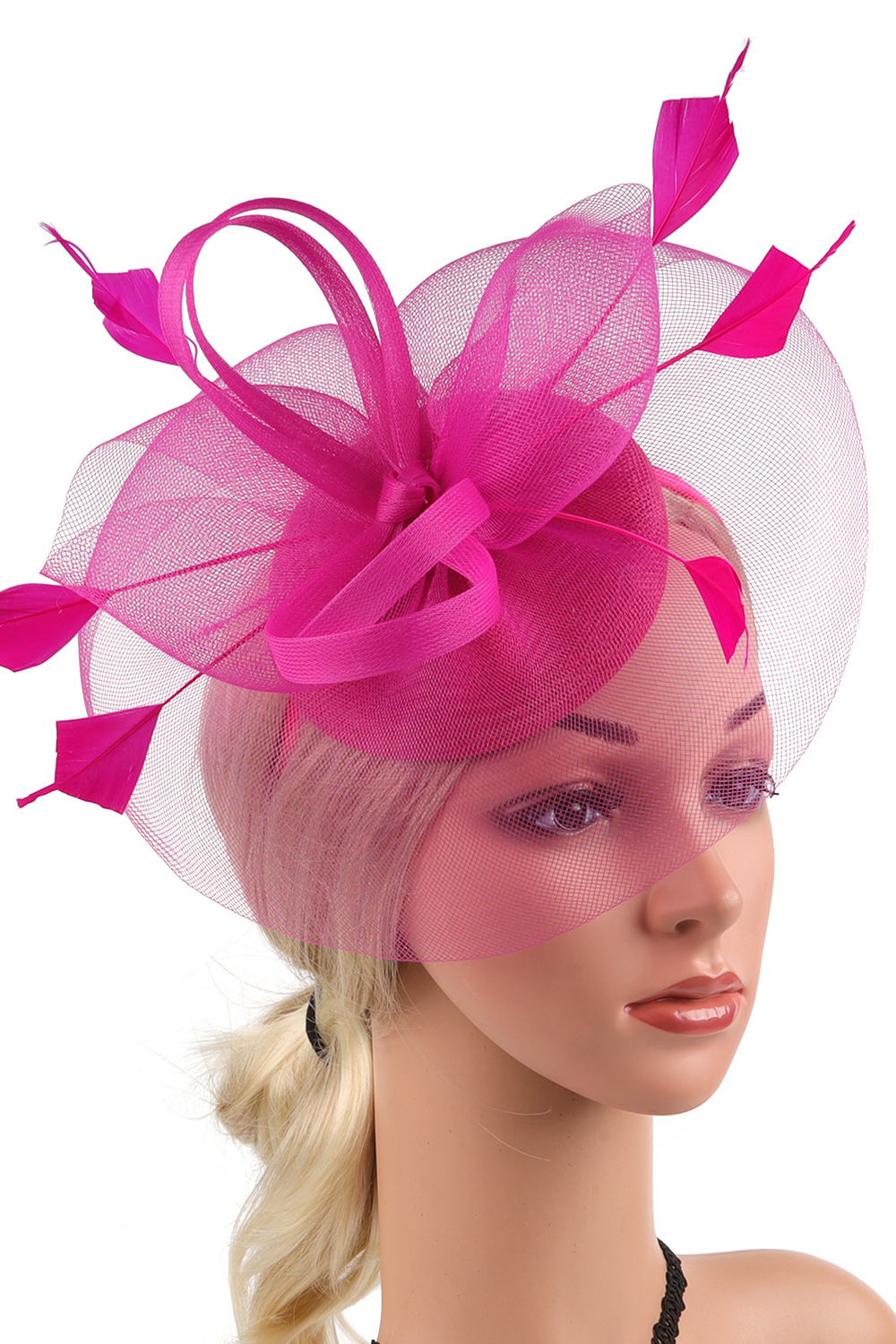 Vintage Elegant Bride Feather Mesh Headwear Hat - Xpluswear