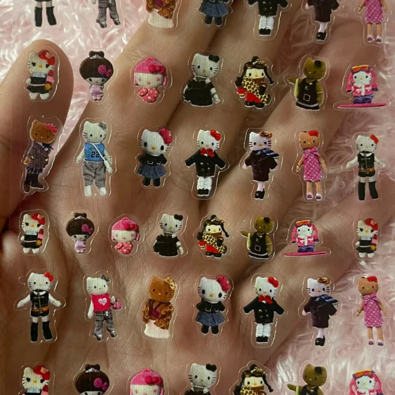 Long Leg Kitty Bunny Nail Stickers - Lovesickdoe