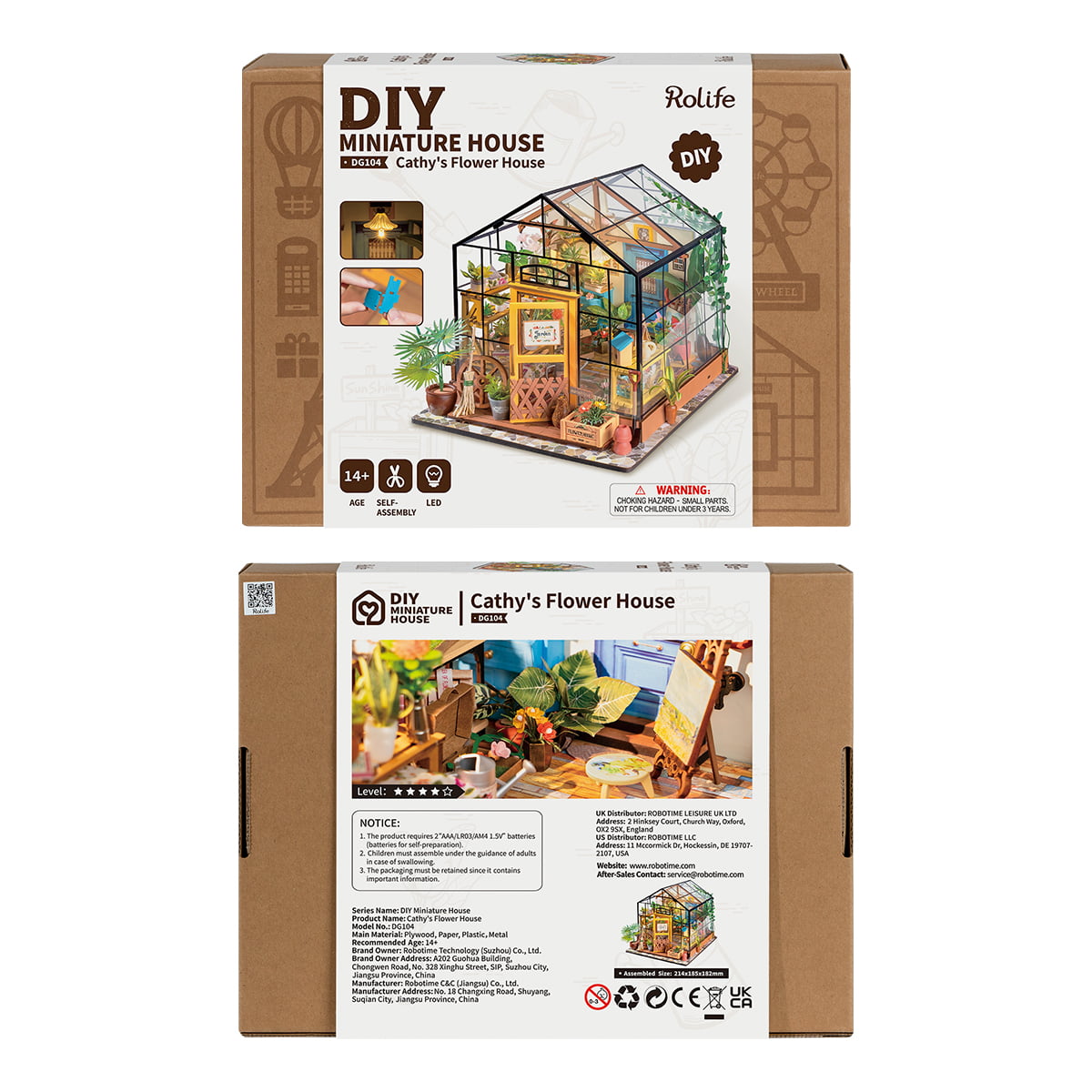 Rolife Cathy's Flower House DIY Miniatuurhuis DG104 | Robotime