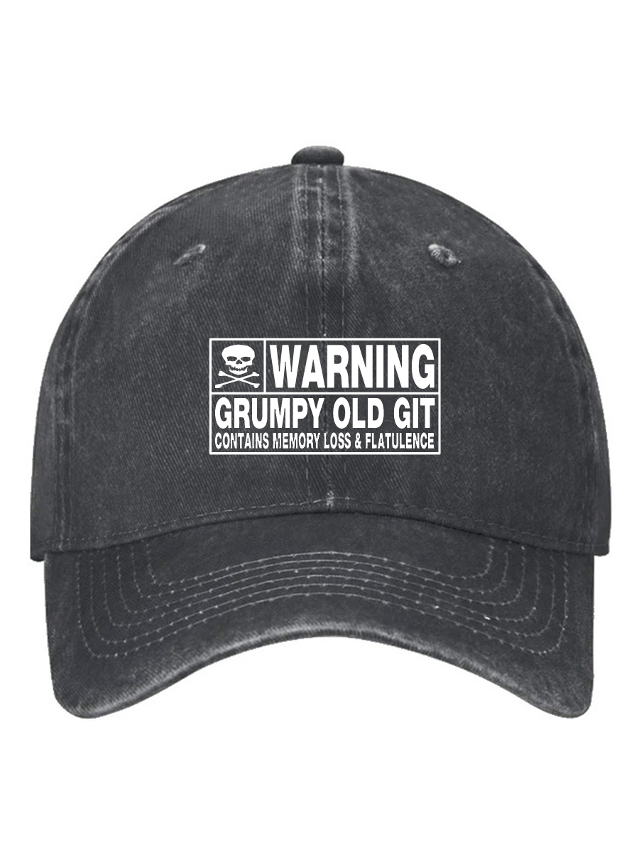 WARNING, GRUMPY OLD GIT Caps