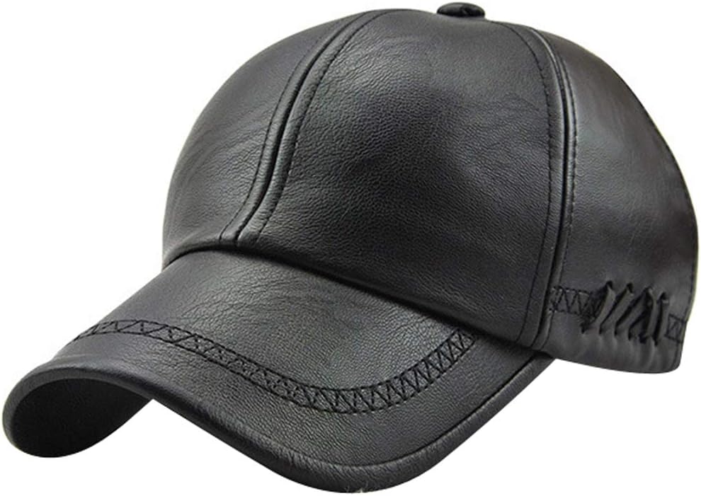 GAR BETHE Men Retro Style Pu Leather Baseball Cap
