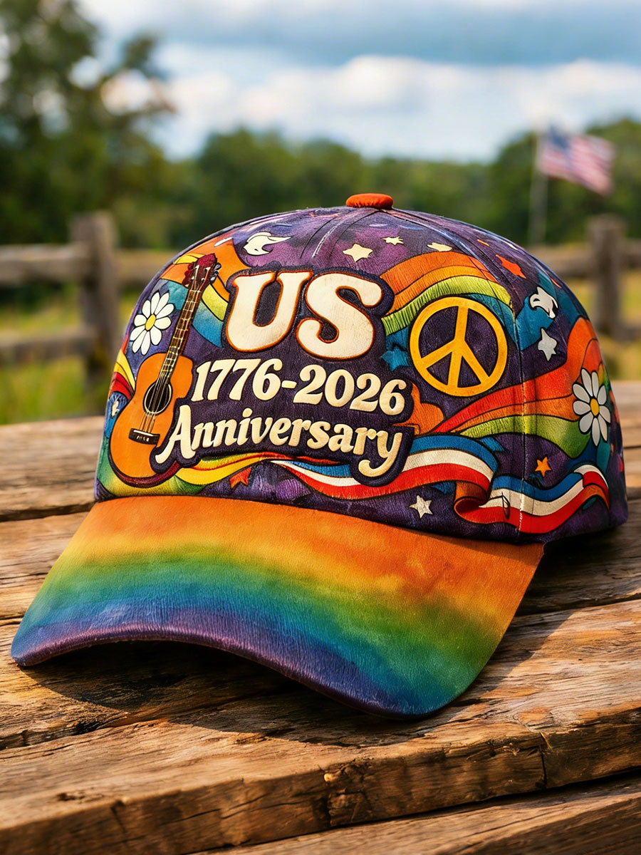 US 1776-2026 Anniversary Hippie Unisex Hats