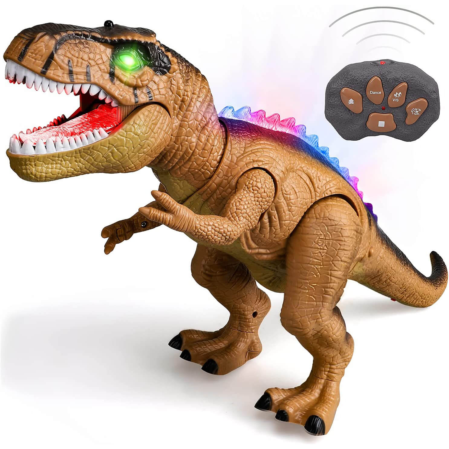 Giant T-rex Dinosaur Stuffed Animal Remote Control With LED Light Up