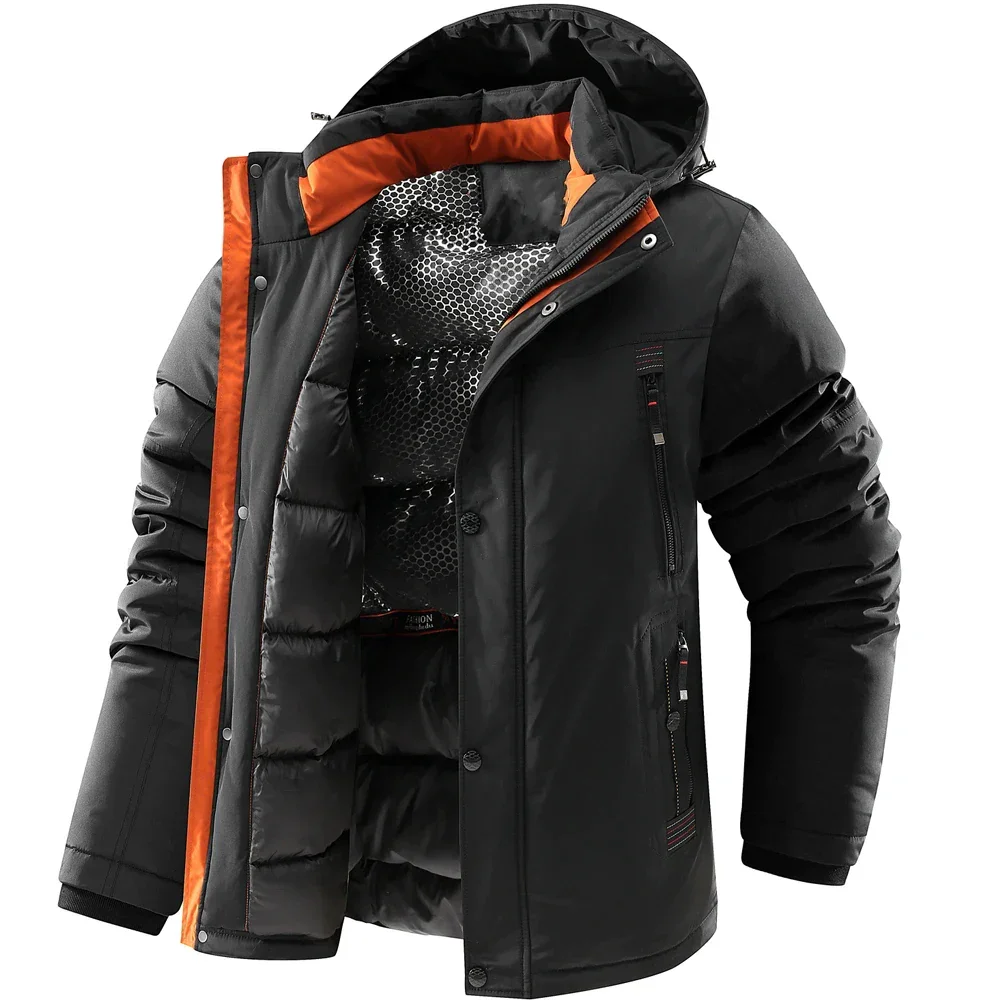 Men's Winter Hooded Heavy Duty Down Jacket