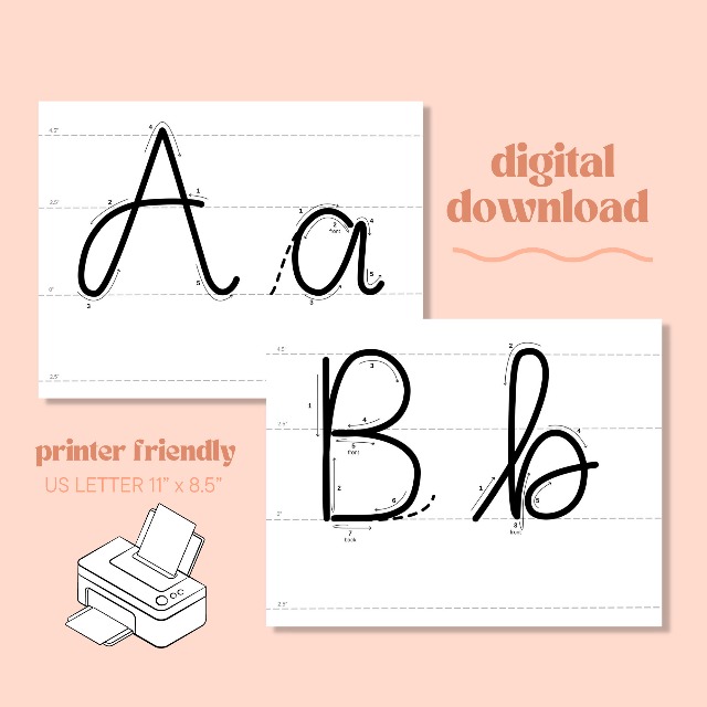 Printable Letter Templates for Knitted Wire | Tricotin | Digital Download