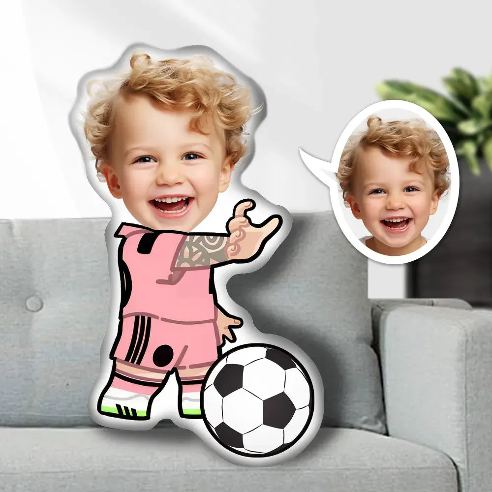 Custom Photo Face Pillow , Lionel Messi Football, Face Picture Pillow ...