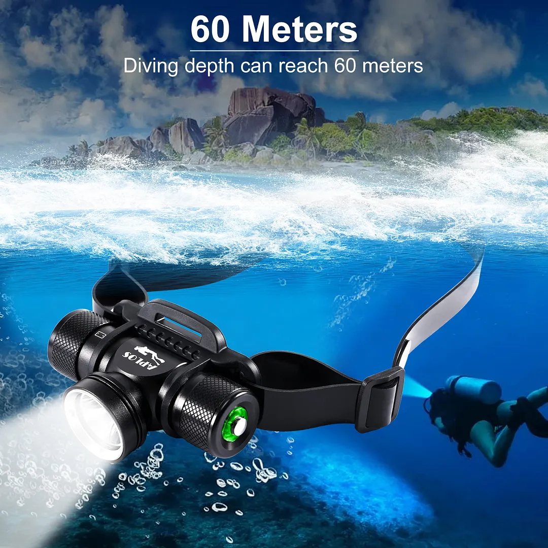 APLOS HP900 Diving Headlamp Rechargeable - 3000 Lumen Super Bright ...