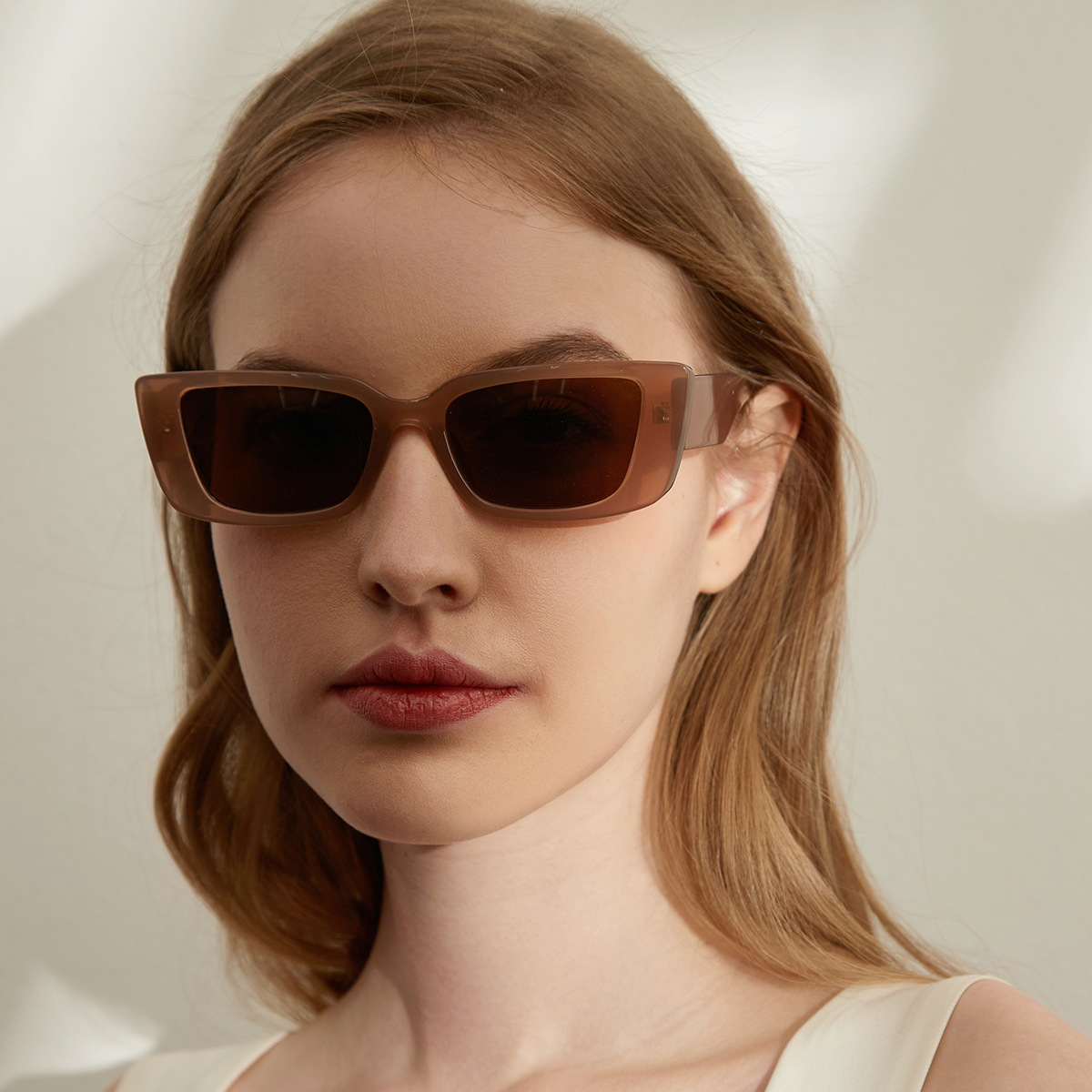 Thick Frame Rectangle Sunglasses Women Brand Design Shades Eyewear ...