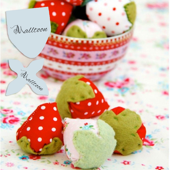 Cute Fabric Strawberry Sewing Template – Instructions Included