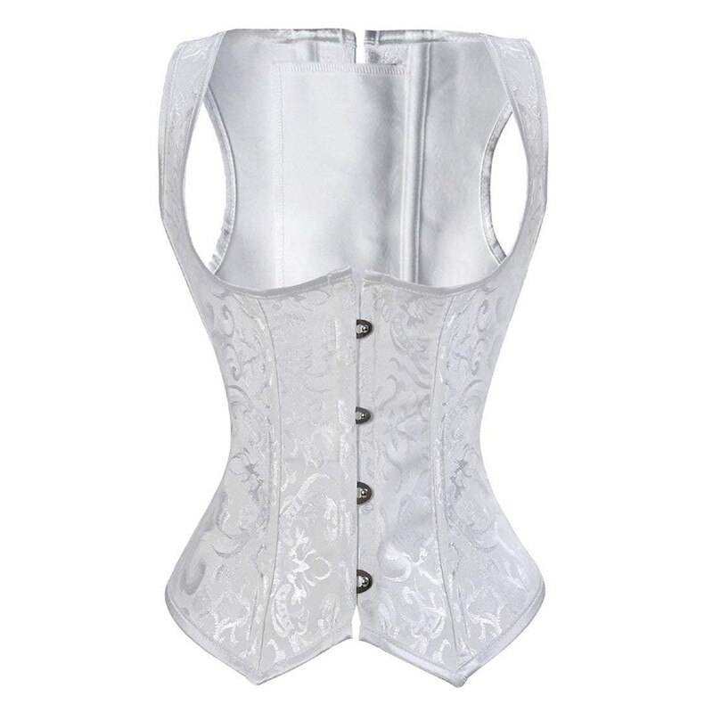 Uaang Corset Steel Boned Plus Size Vest Basques Corsets and Bustiers ...