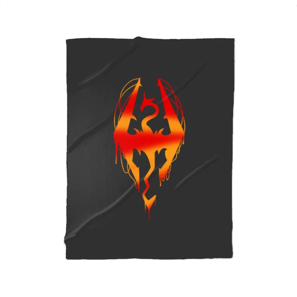 Unlock Skyrim Dragon, Gaming Fleece Blanket