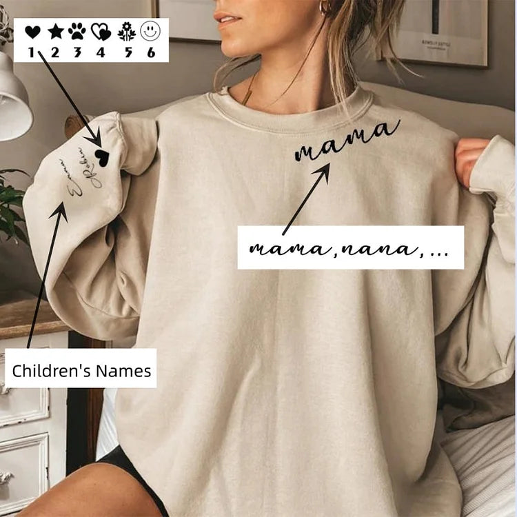 Personalized Mom's Delight Sweatshirt - Custom Kids' Names Edition