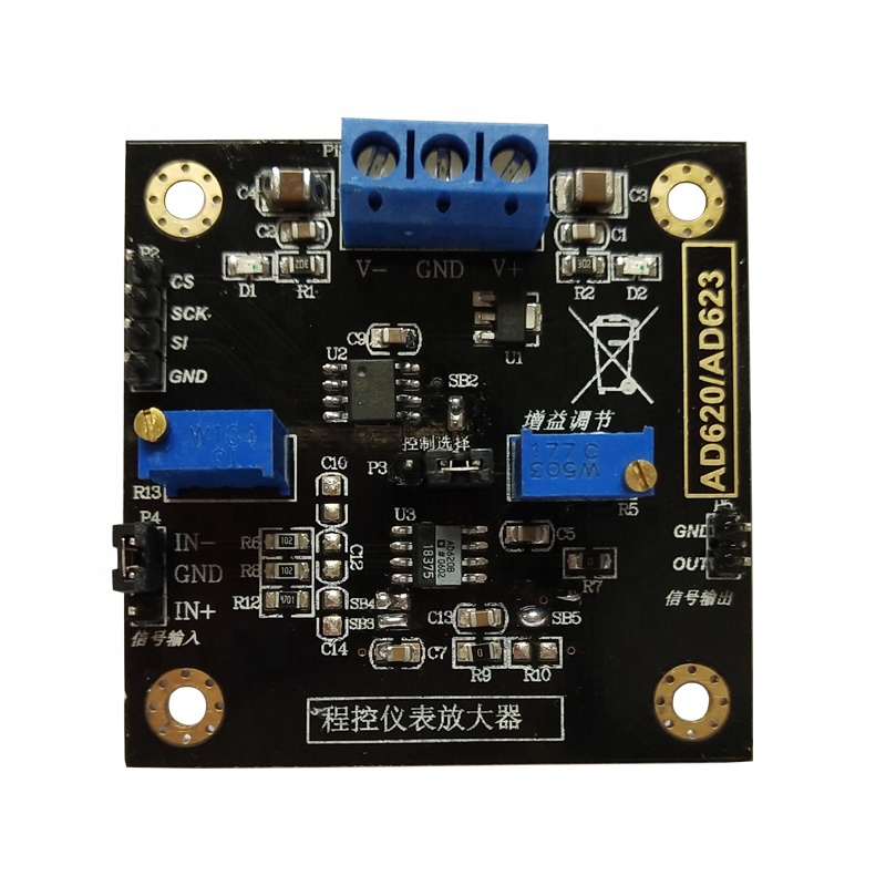 AD620 Instrumentation Amplifier Gain Adjustment CNC MCP41010 OP Amp ...